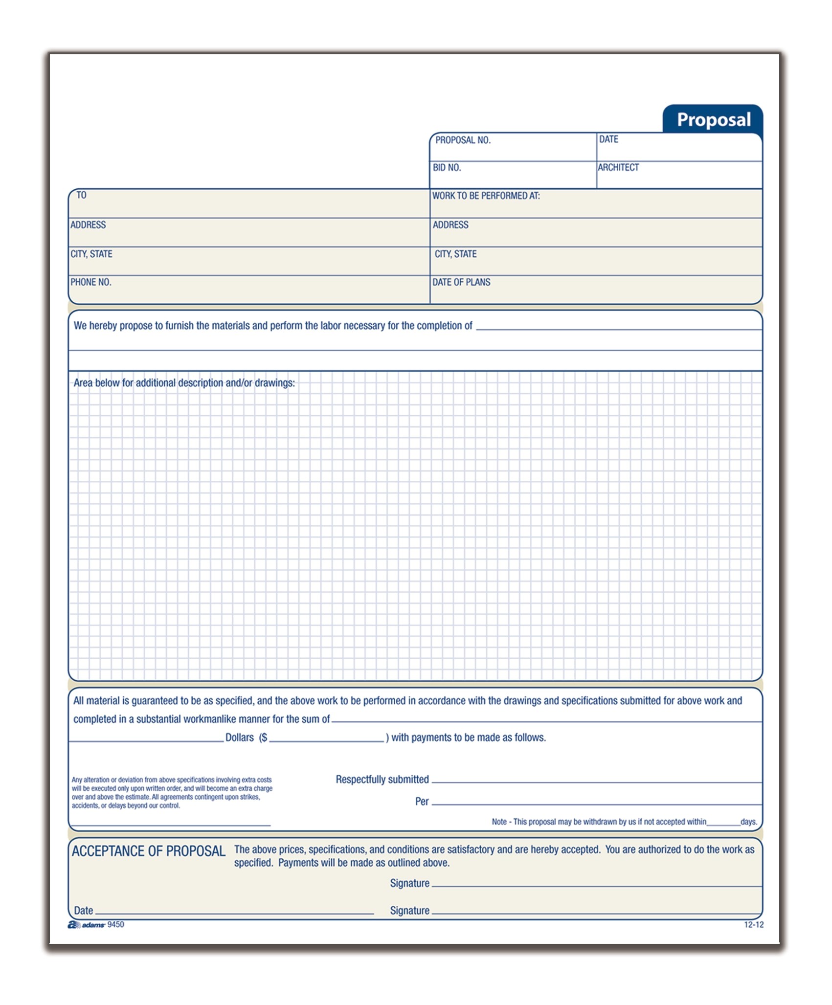 Adams Proposal Template Williamson ga us