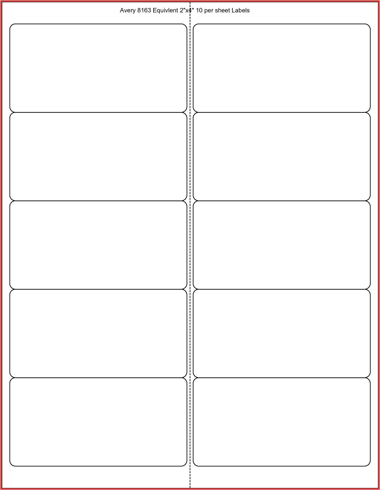 2 X 4 Label Template