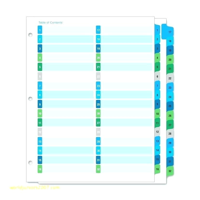 Avery 5 Tab Template 11436 Williamson ga us