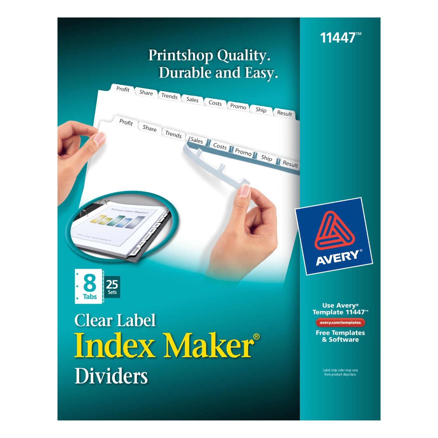 Avery 8 Tab Index Template 11447 Williamson ga us