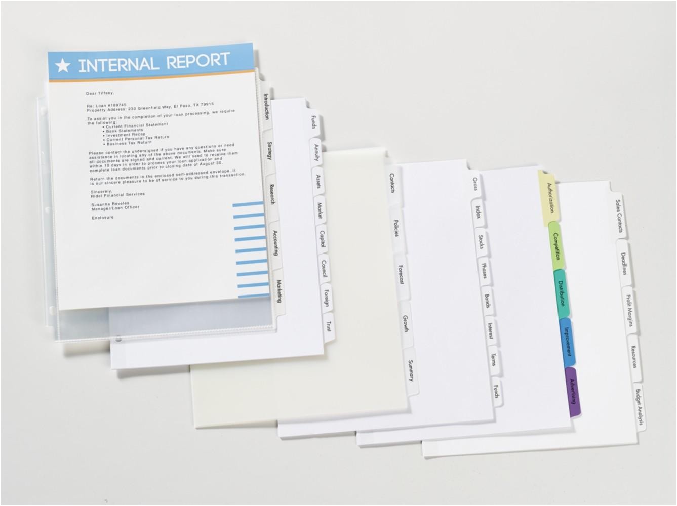 Avery 8 Tab Template 11447 Williamson ga us