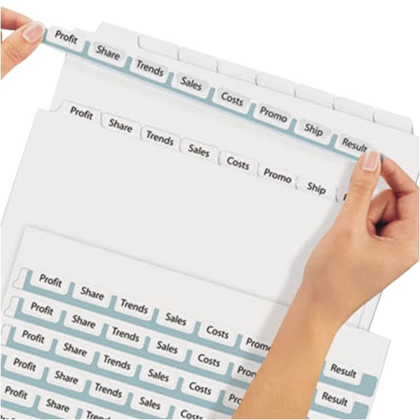 Avery 8 Tab Template 11447 Williamson ga us