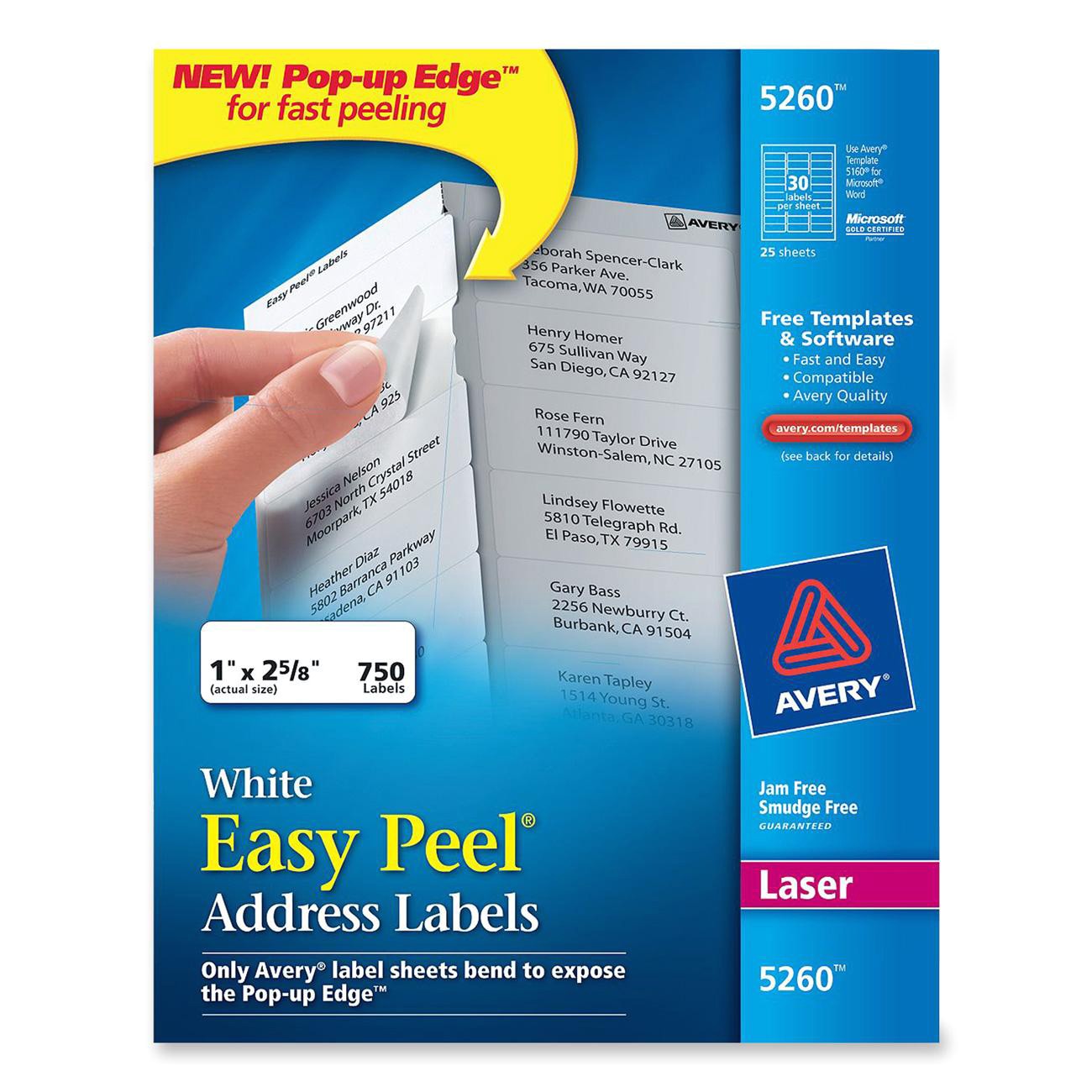 Avery Address Label Template 5260 Williamson ga us