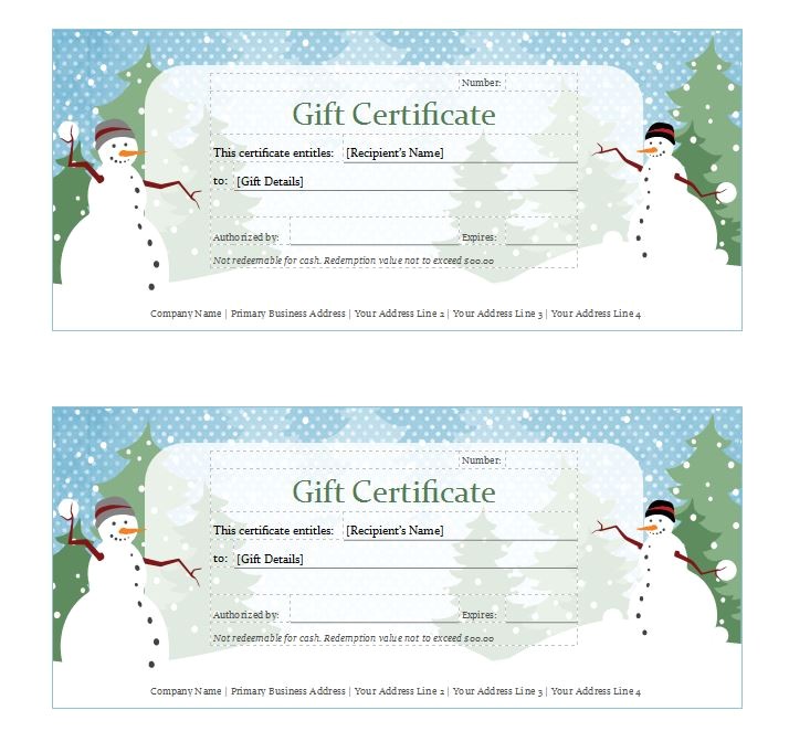 Avery Gift Certificate Template Williamson ga us