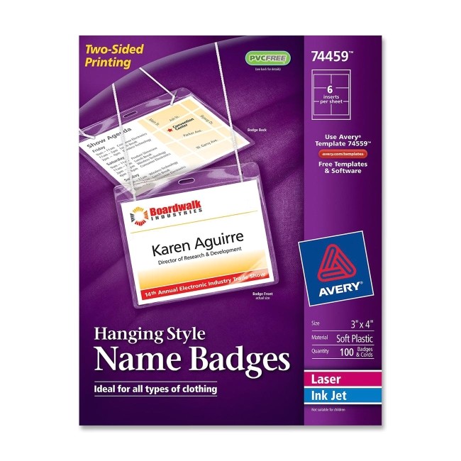 Avery Hanging Name Badges 74459 Template Williamson ga us
