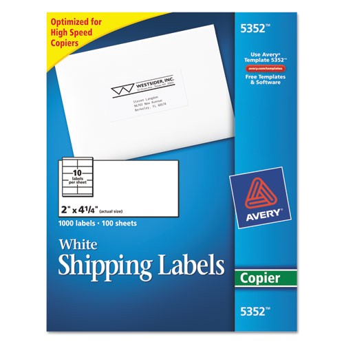 Avery Label Template 5352 Williamson ga us