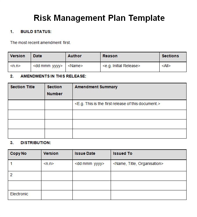 Business Risk Mitigation Plan Template Williamson ga us