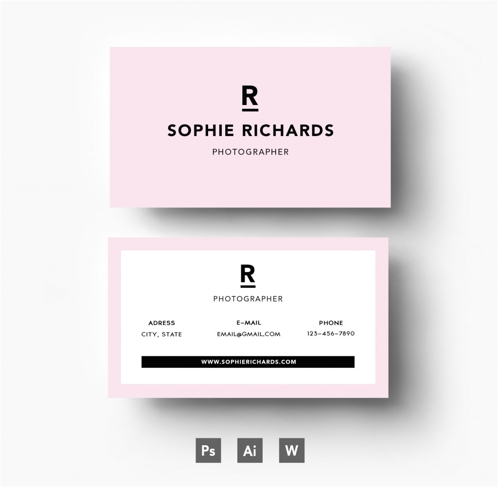 Double Sided Business Card Template Free Download Word