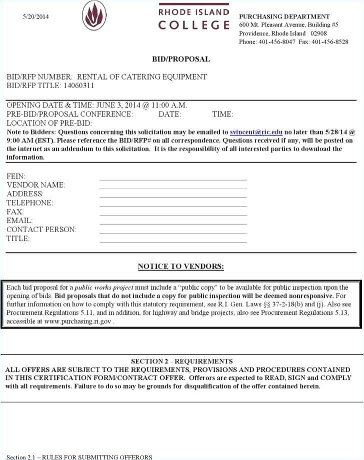 Drywall Bid Proposal Template Williamson ga us