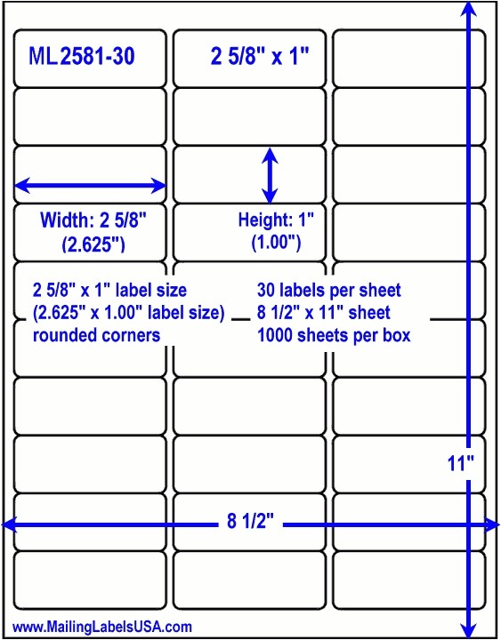 Free Avery Label Templates 5960 Williamson ga us