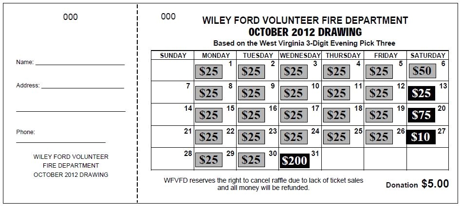 Cash Calendar Fundraiser Template Williamson ga us