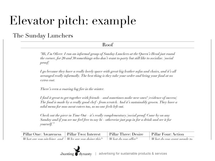 30 Second Pitch Template How to Write A Good Elevator Speech ...
