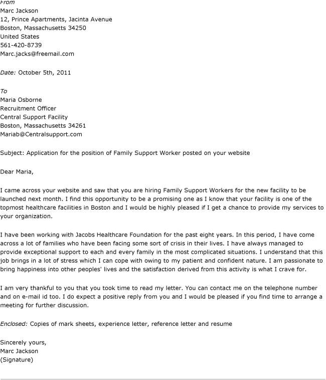 Cover Letter For Disability Support Worker Williamson ga us