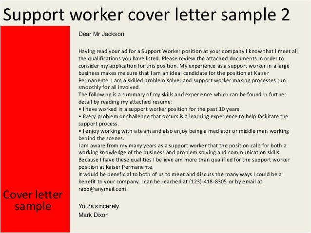 Cover Letter For Disability Support Worker Williamson ga us