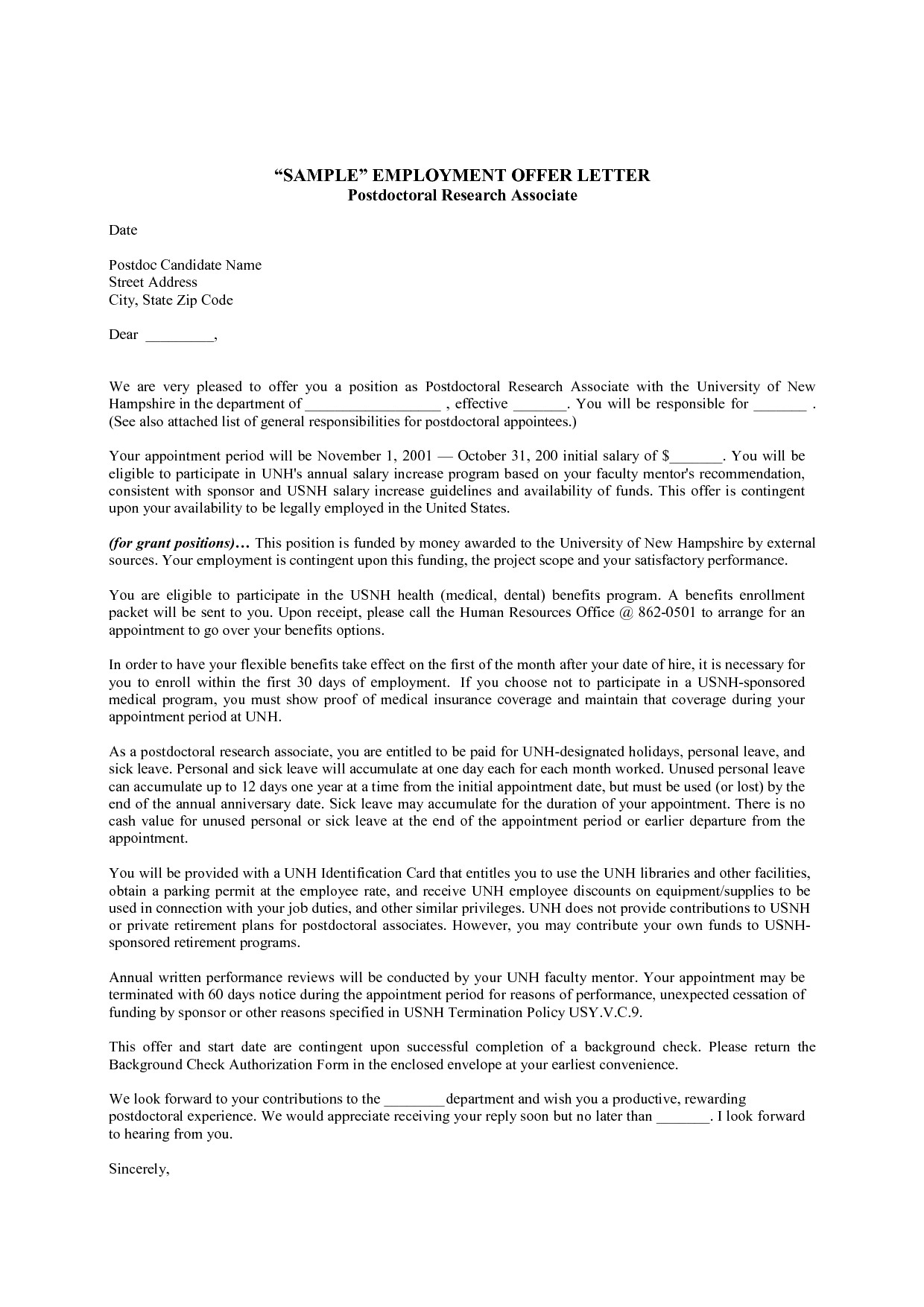 Cover Letter For Postdoctoral Fellowship Williamson ga us