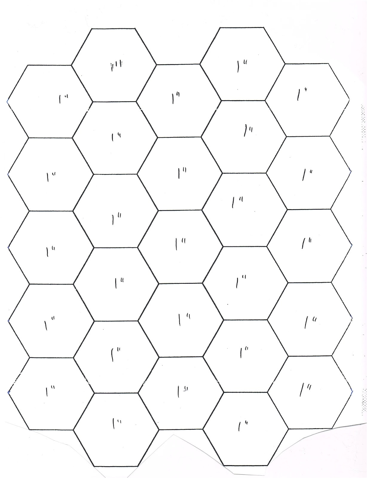 Printable Hexagon Template For Quilting Printable Templates