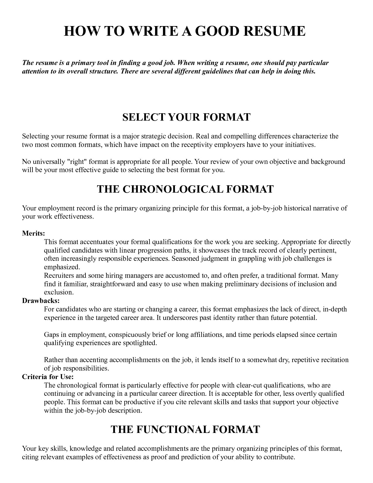 How To Create A Good Resume And Cover Letter How To Make A Good Resume