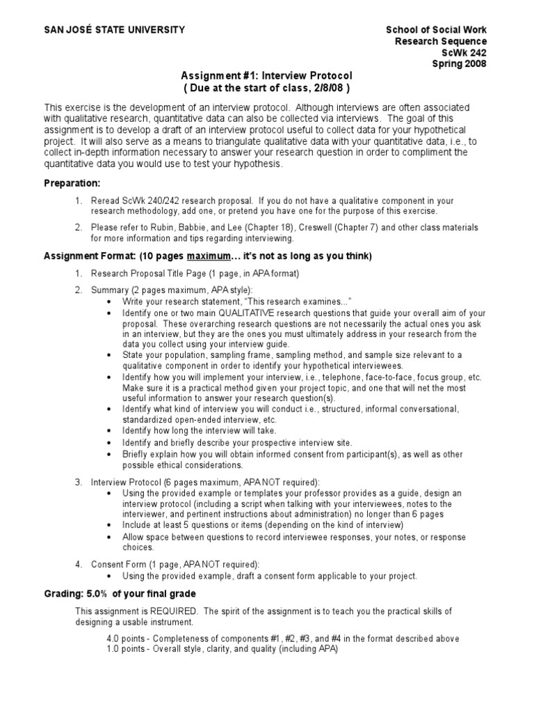 Interview Protocol Template