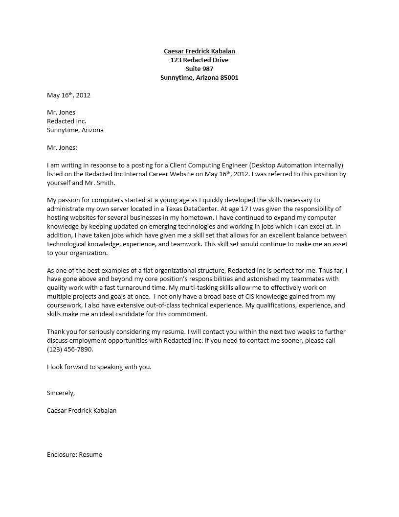What Do I Include In A Cover Letter Williamson ga us