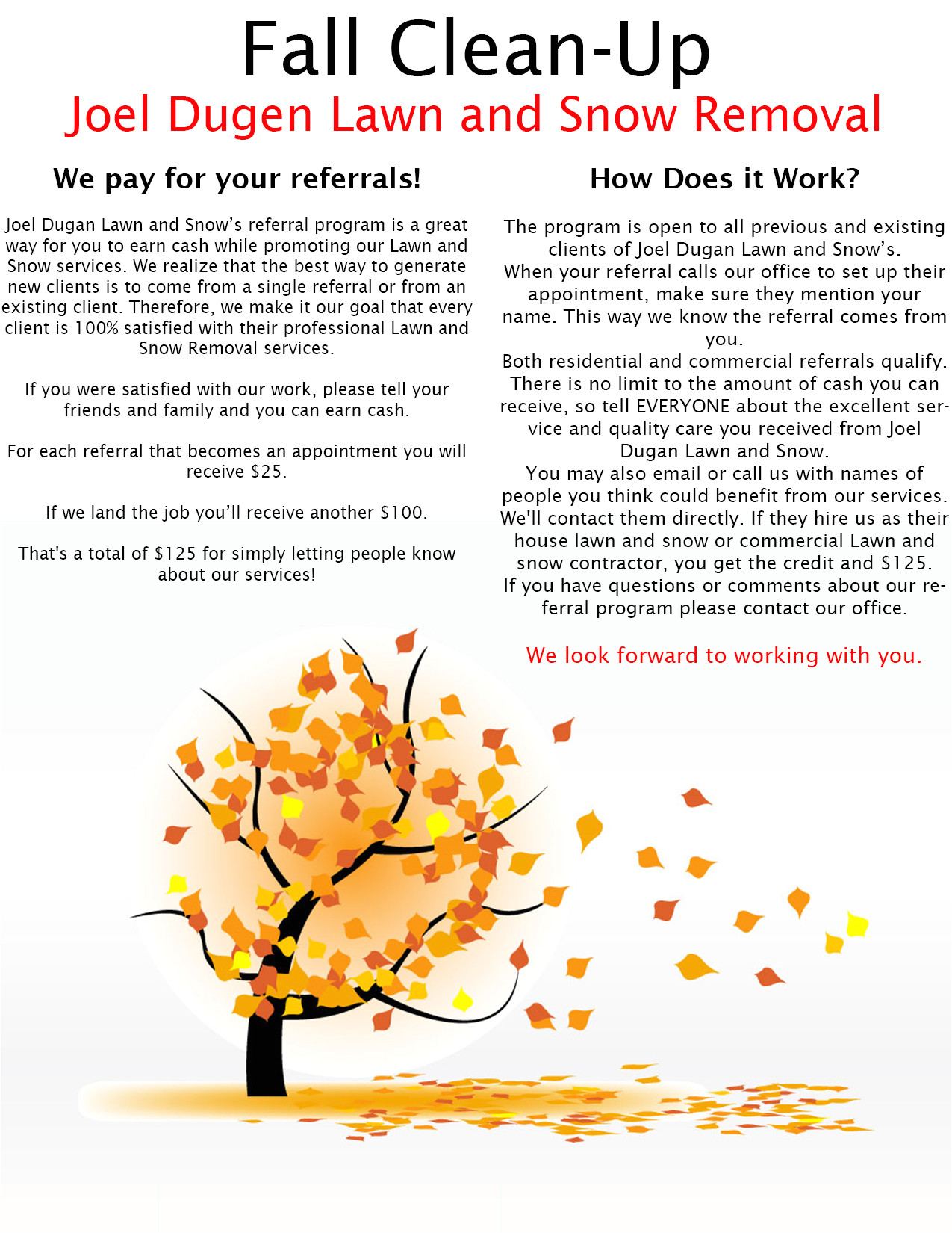 Fall Clean Up Flyer Template Williamson ga us