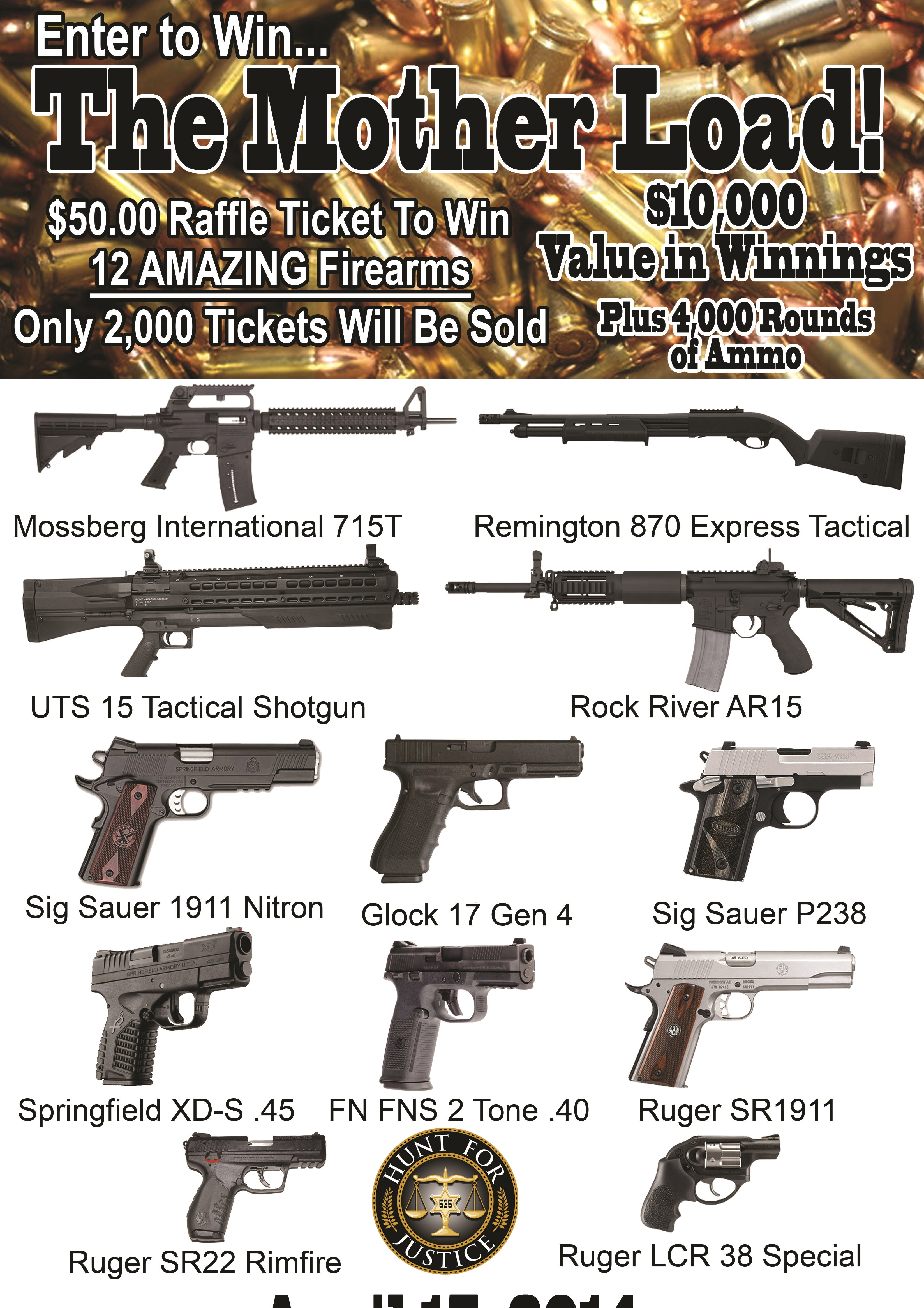 Gun Raffle Flyer Template Williamson ga us