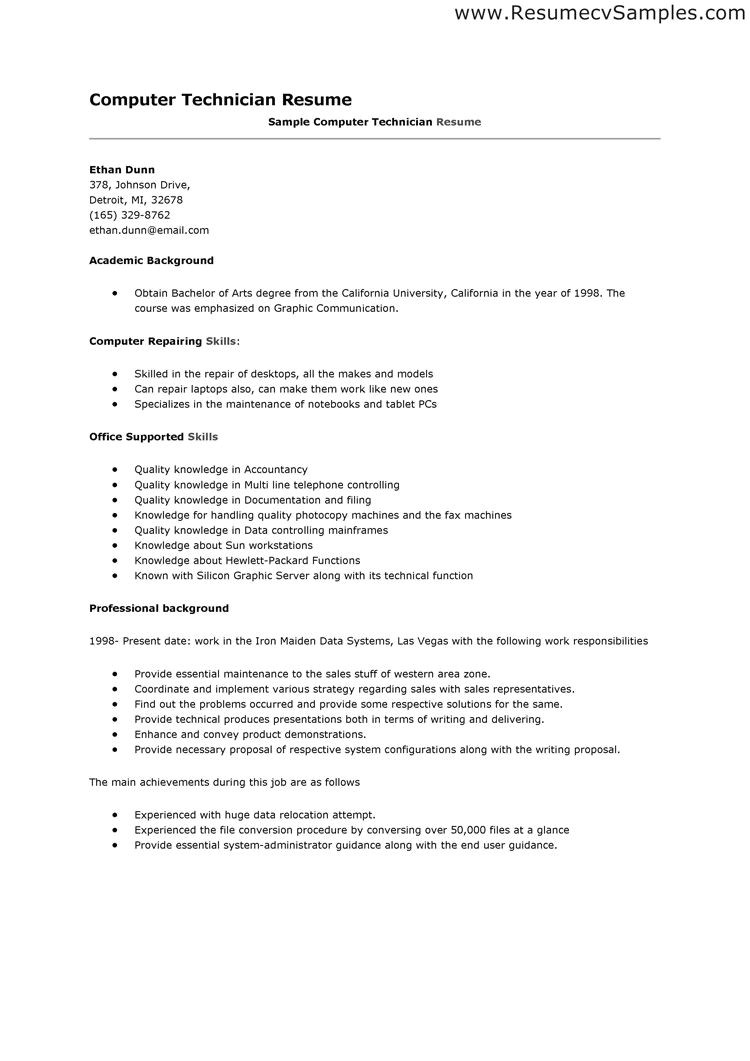 Basic Resume For Beginners Williamson ga us