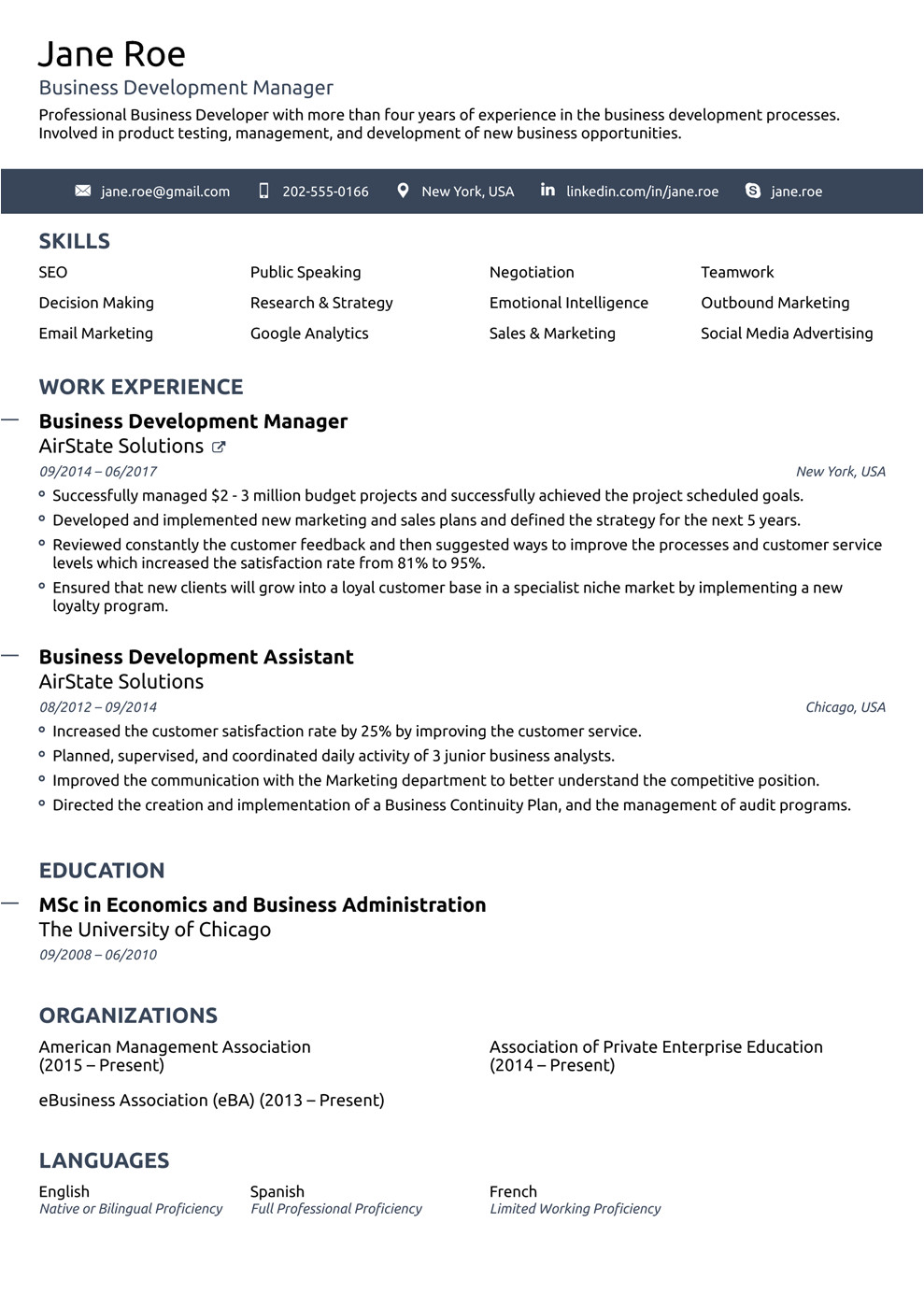 Basic Resume Layout Examples Williamson ga us