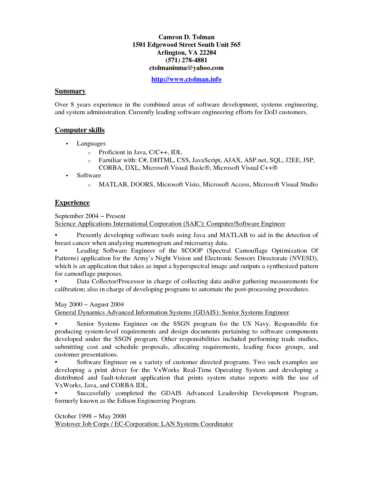 Resume Overview Examples Gulufranchise