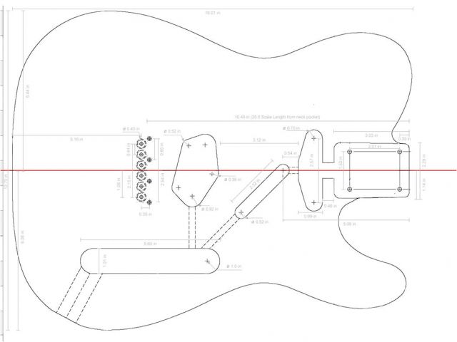 Stratocaster Routing Template Fender Telecaster Guitar Templates ...